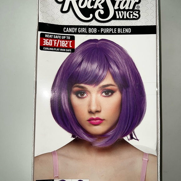 Rock Star Wigs | Hair | Candy Girl Bob Vibrant Purple | Poshmark
